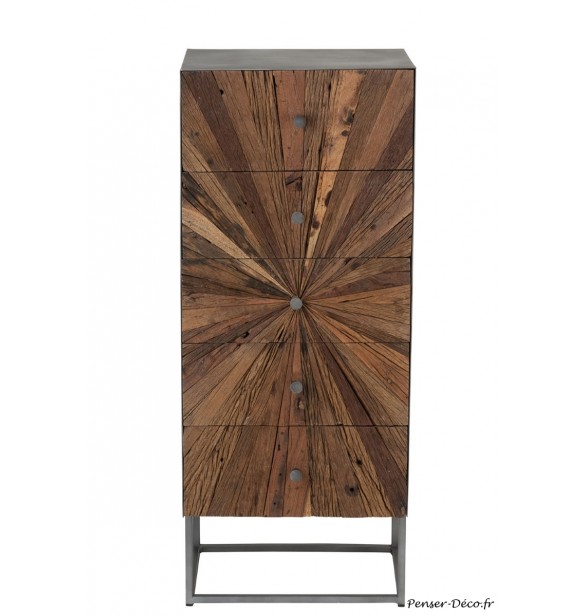 Armoire Shanil Bois Métal Meuble Intérieur Penser Déco Fr