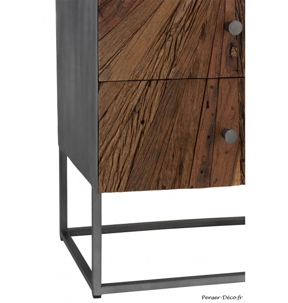 Armoire Shanil Bois Métal Meuble Intérieur Penser Déco Fr